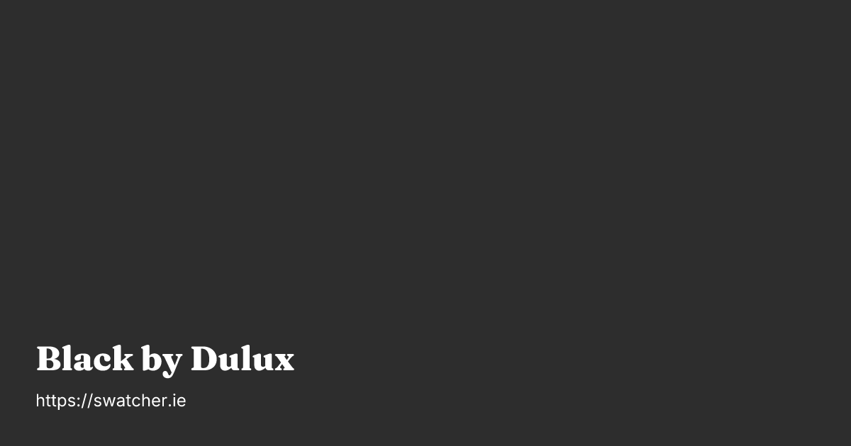 Black by Dulux | Swatcher